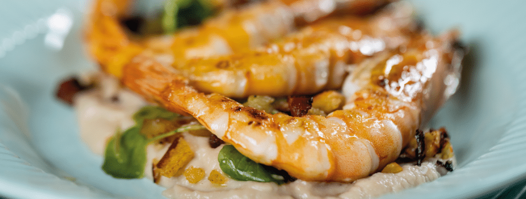 Camarão com Puré de Castanha - Brasmar